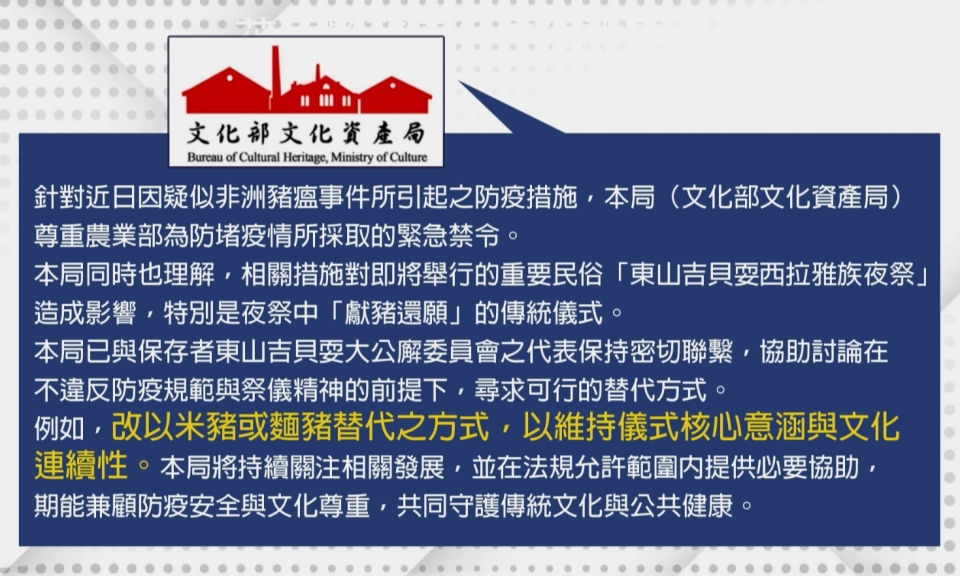 豬隻禁運禁宰令影響夜祭 西拉雅協調解套 — TITV News 原視新聞網